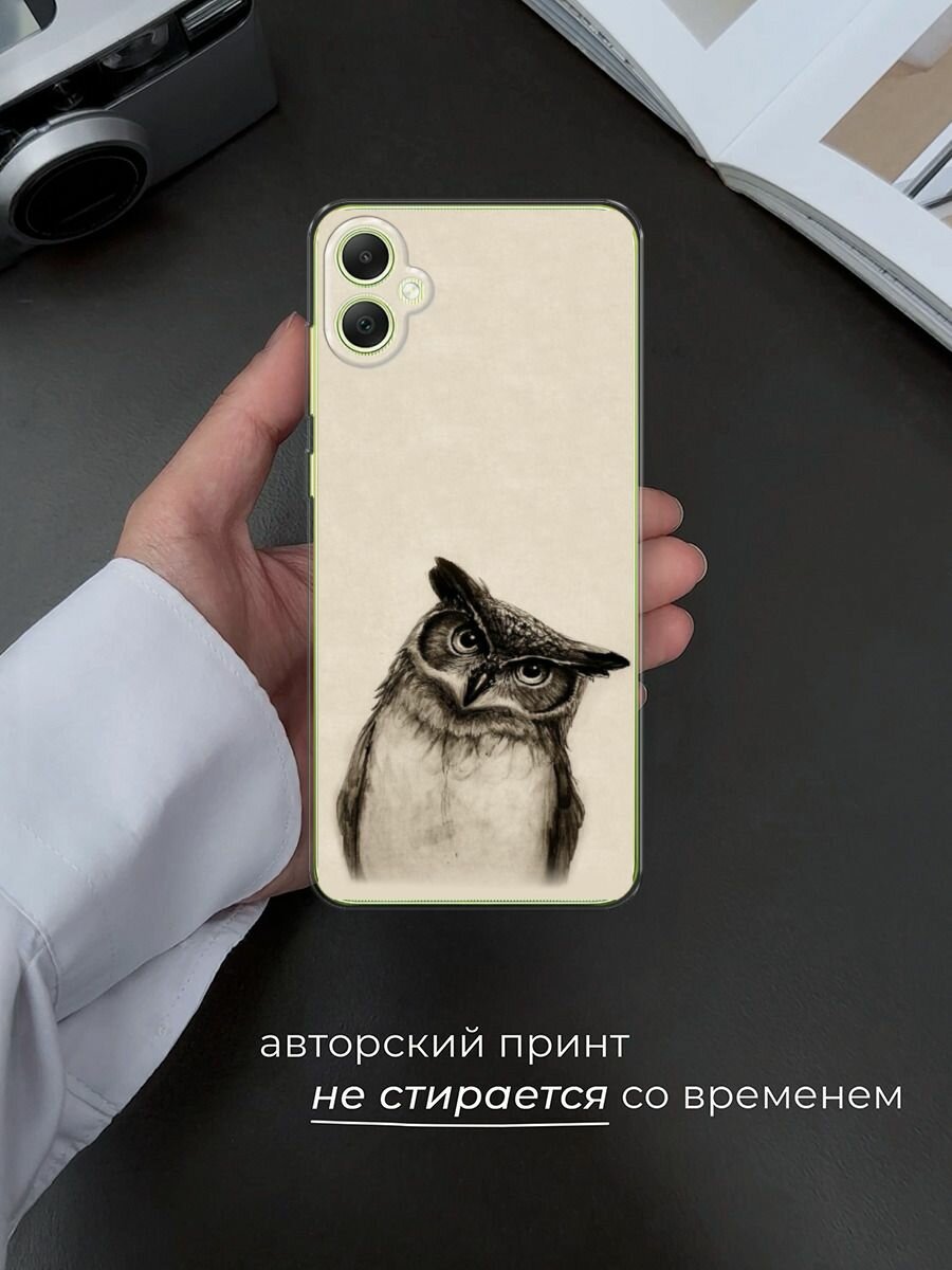 Чехол на Samsung Galaxy A05 / Самсунг Галакси A05 с принтом "Сова" — фото 1