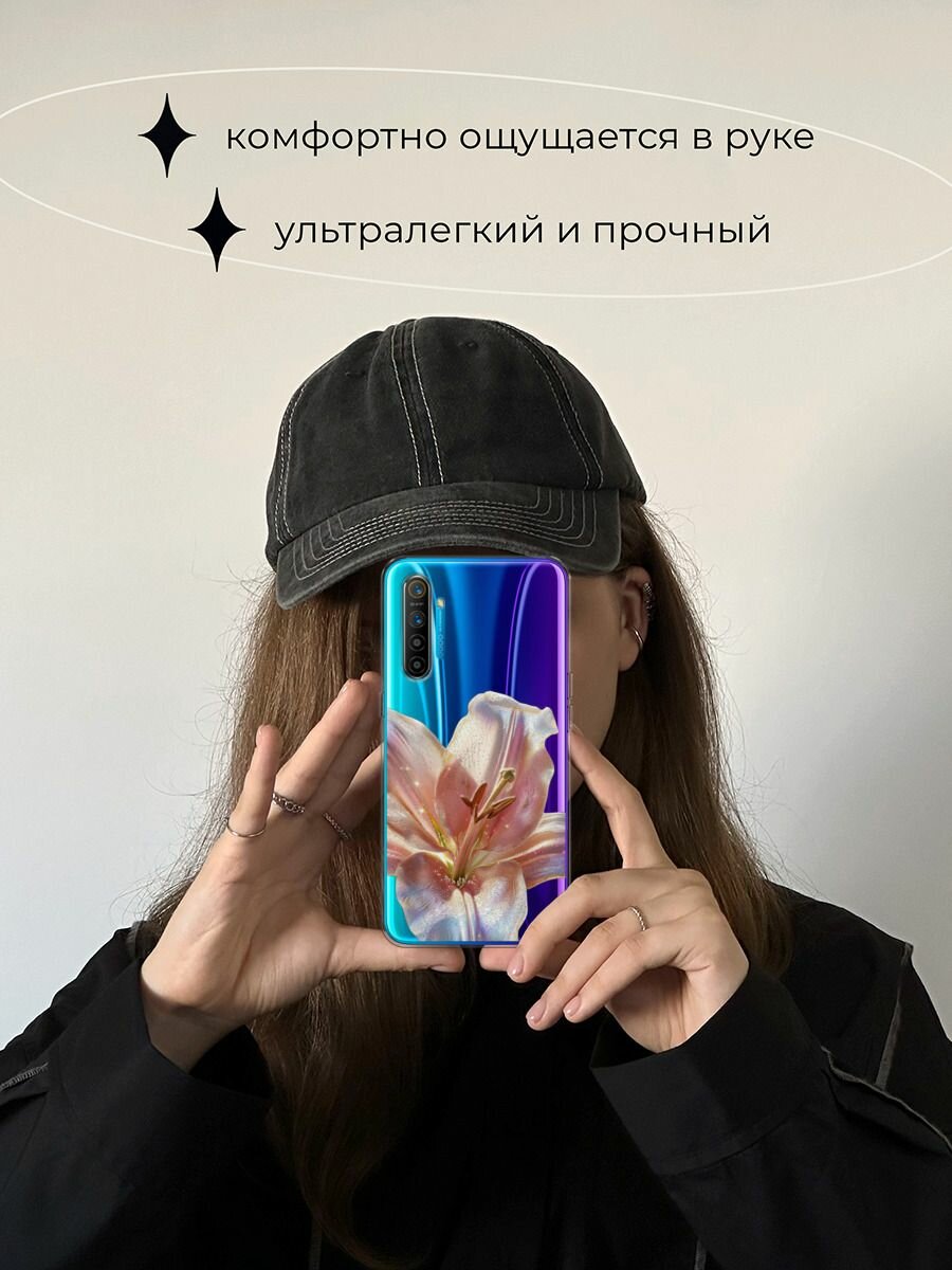 Силиконовый чехол на Realme XT / Реалми XT с принтом "Волшебная лилия" — фото 1
