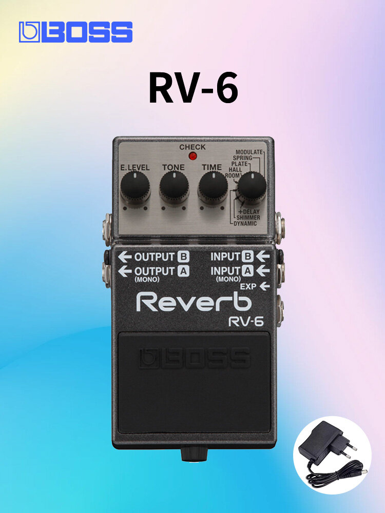 BOSS RV-6 реверберация педаль эффектов электрическая гитара аксессуары