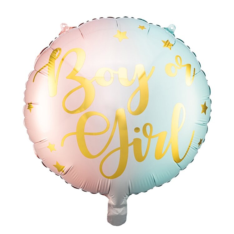 Воздушный шарик КНР 18", Boy or Girl, фольгированный
