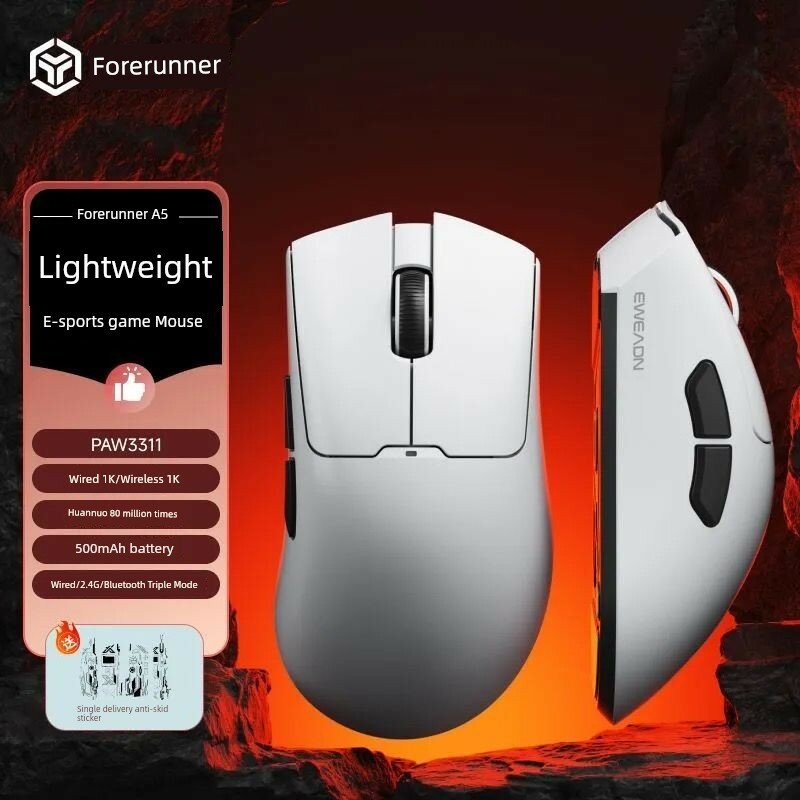 Беспроводная Bluetooth-мышь Forerunner X21 с тремя режимами подключения, легкая, для компьютера, киберспорта, игр, PUBG