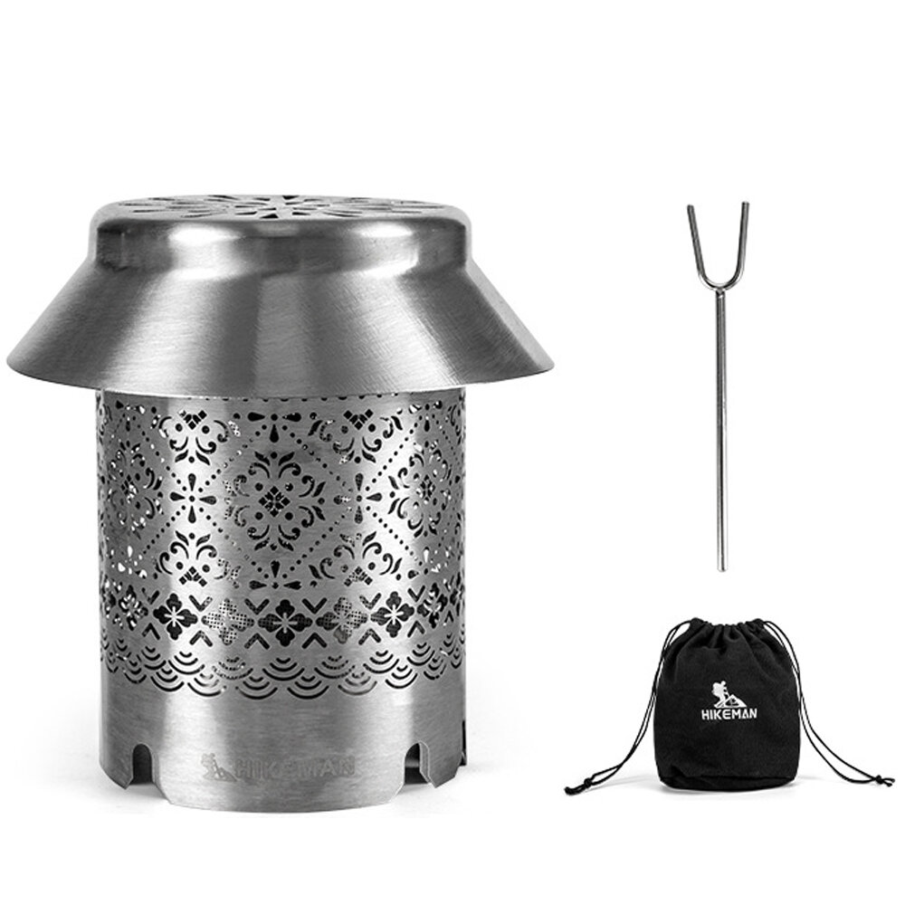 Надувной обогреватель для открытом воздухе портативный для кемпинга газовая плита обогреватель из нержавеющей стали чехол для обогрева палатки с сумкой для хранения для кемпинга походов трекинга, 140*135*135мм, 207г, 1*Надувной обогреватель,