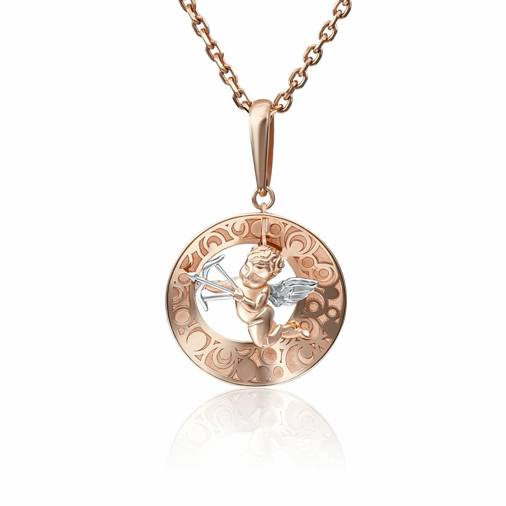 Подвеска, красное золото, 585 проба, родирование