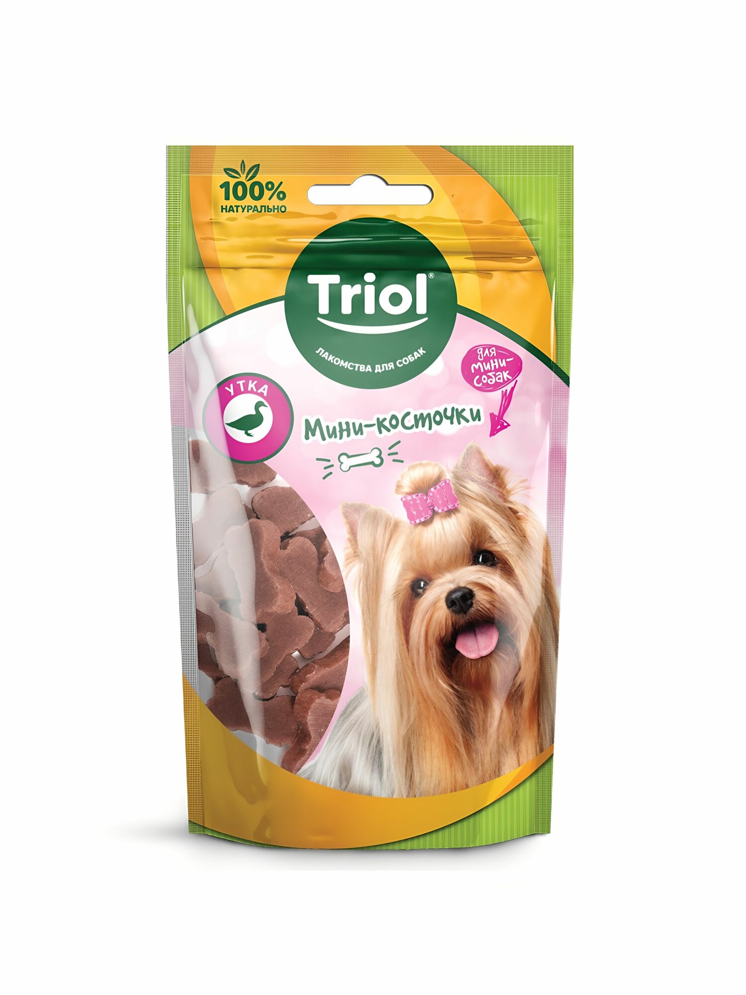 Лакомство для мини-собак Triol "Мини-косточки", 50г, утка
