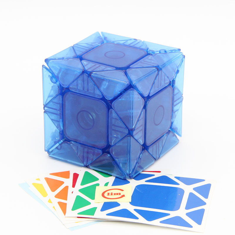 Fission Skewb Высокосложный кубик-головоломка, коллекционная интеллектуальная игрушка, синий цвет для взрослых