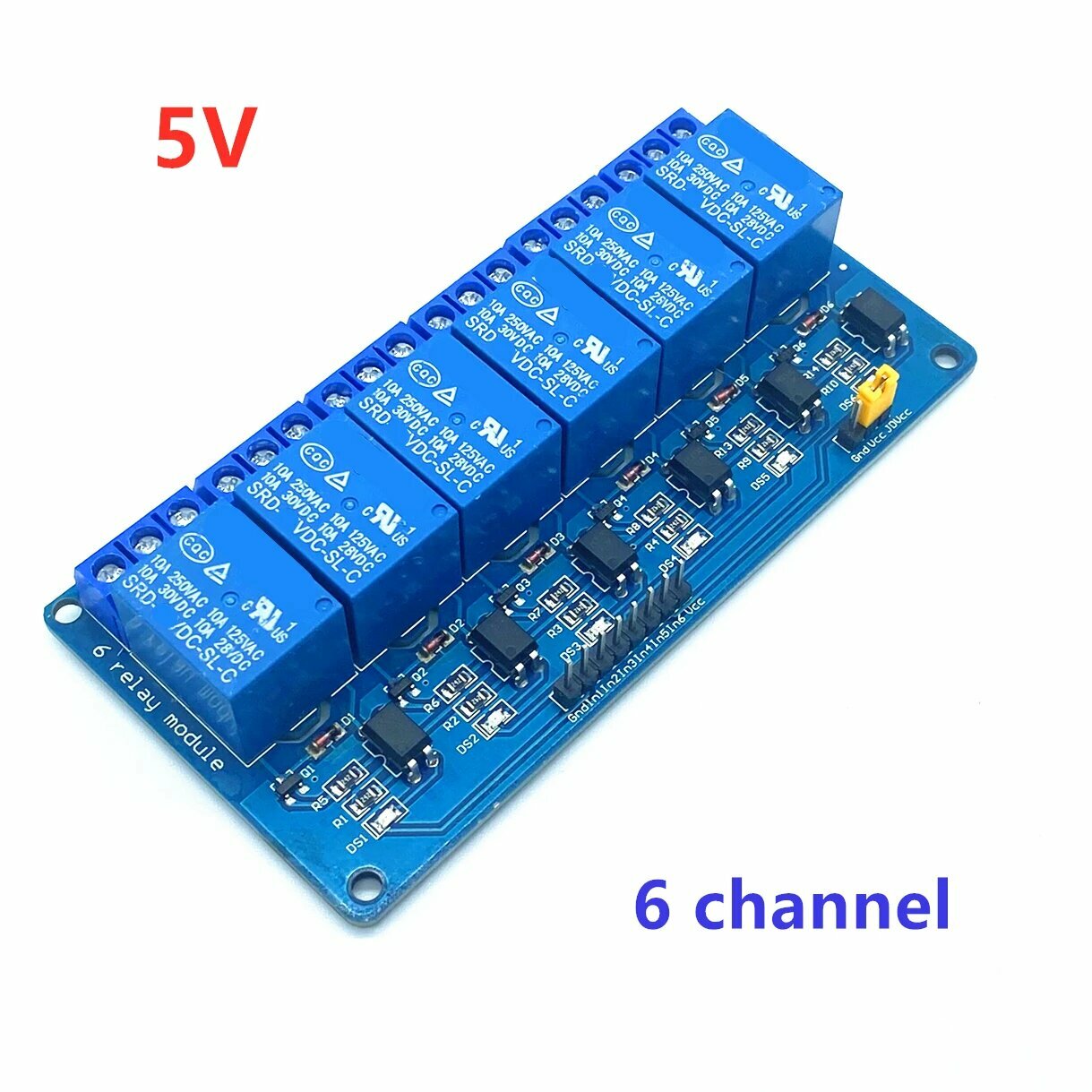 6-канальный релейный модуль 5V для Arduino