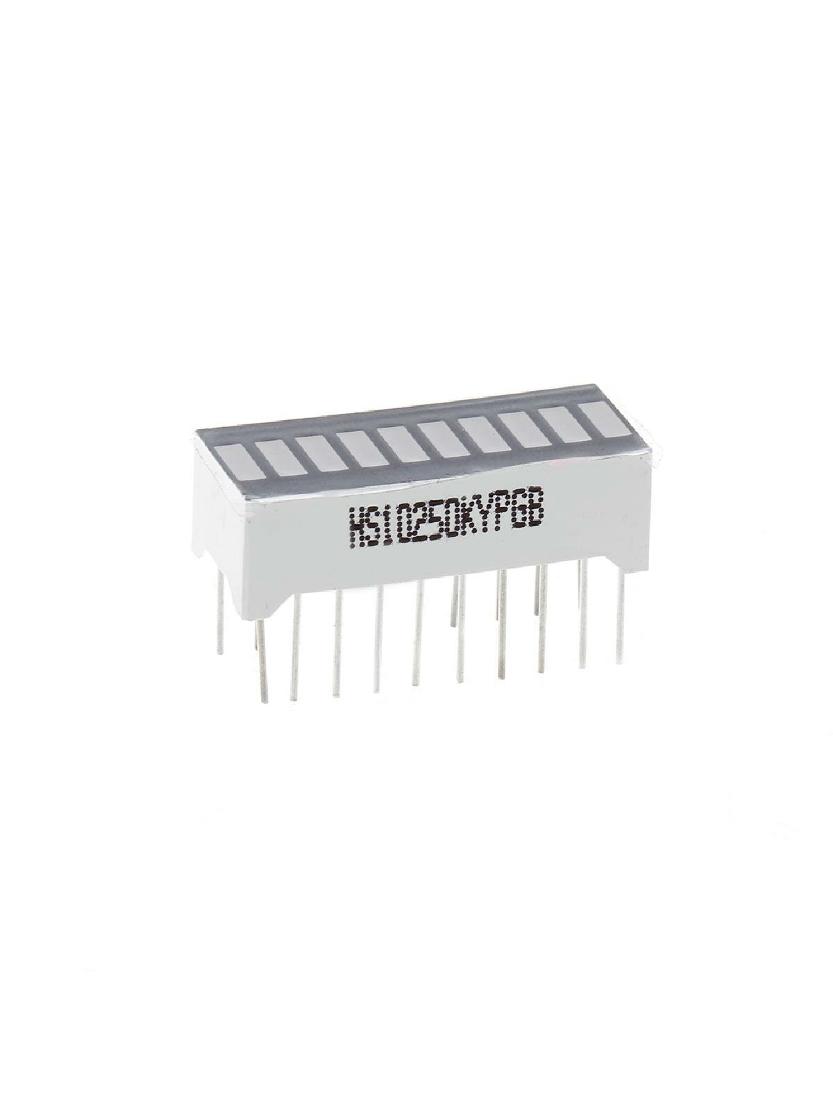 Светодиодная панель, 10-значный дисплей, 1 синий, 4 изумрудно-зеленых, 3 желтых, 2 красных