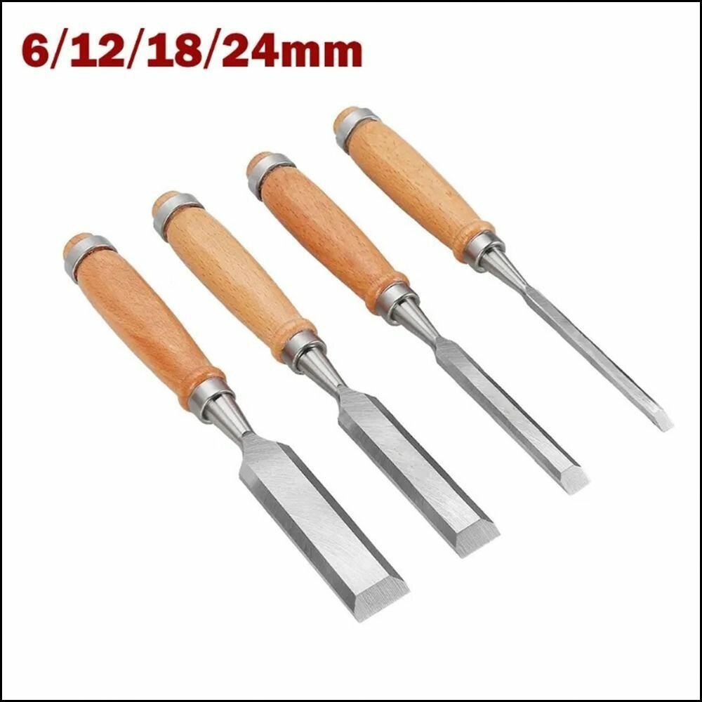 4 шт./комплект Резьба по дереву Ручное долото