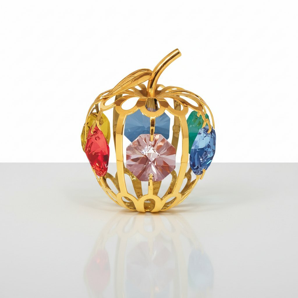Фигурка Яблоко мал. с цв. кр. AR-3960/1 Crystal Temptations США Металл, кристалл