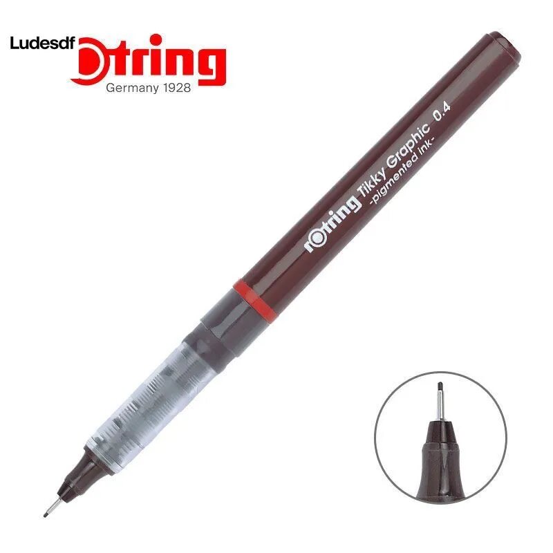 Изограф Rotring Tikky Graphic 0.4 мм коричневый (коричневые чернила), Германия 1928, Ludesdf