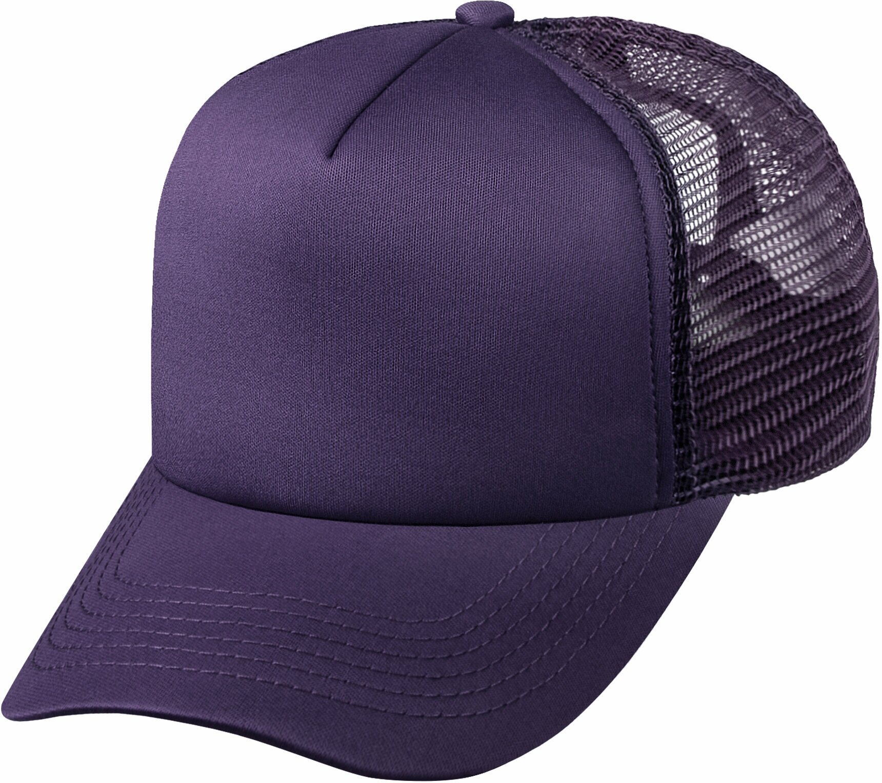 Бейсболка 701-5-1 Пятипанельная однотонная бейсболка с сеткой полиэстер для мужчин