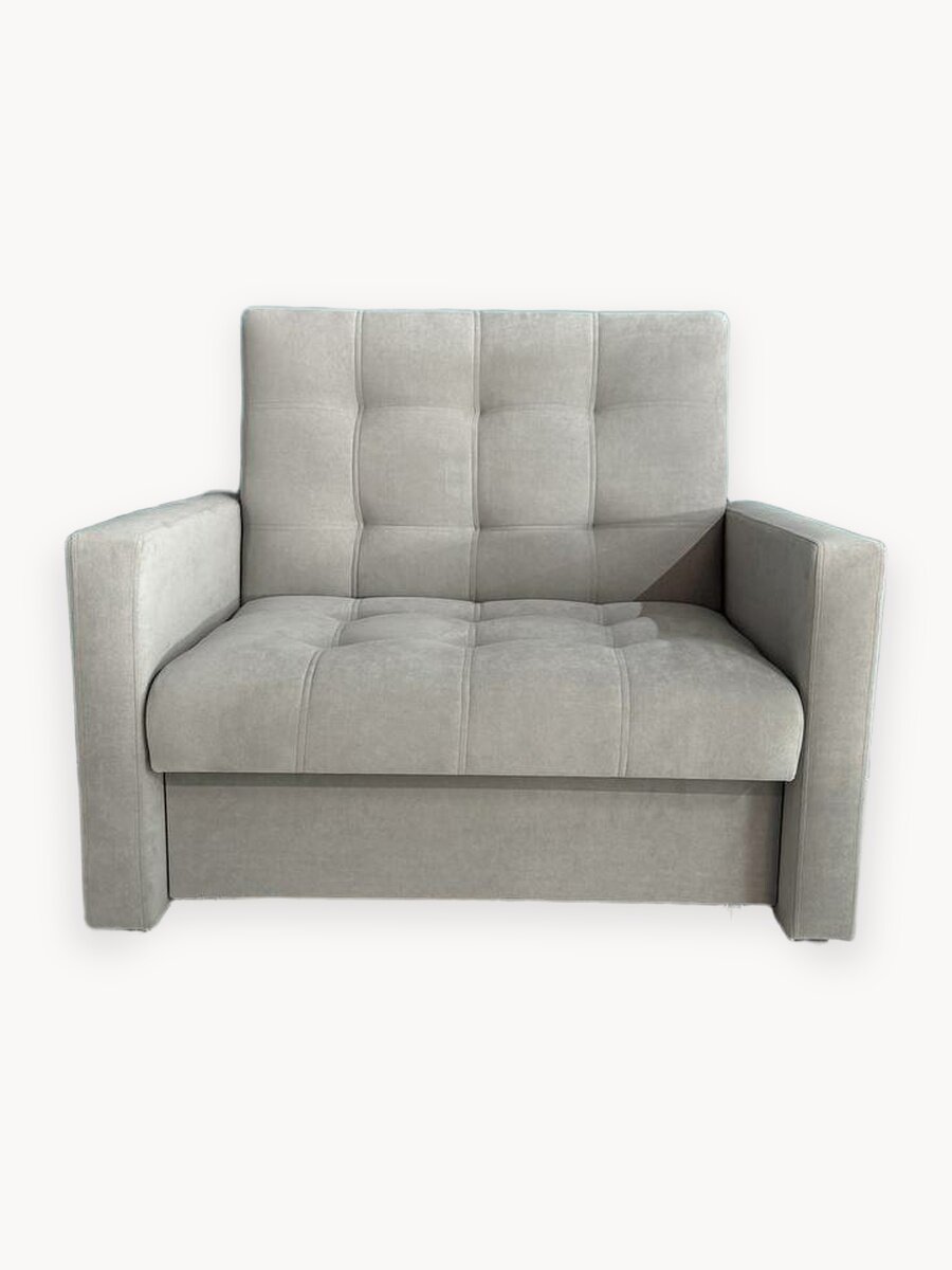 Кресло-кровать Рокки, со спальным местом 100х190 см, Кресло, Наполнение: ППУ + мебельные ремни, серый