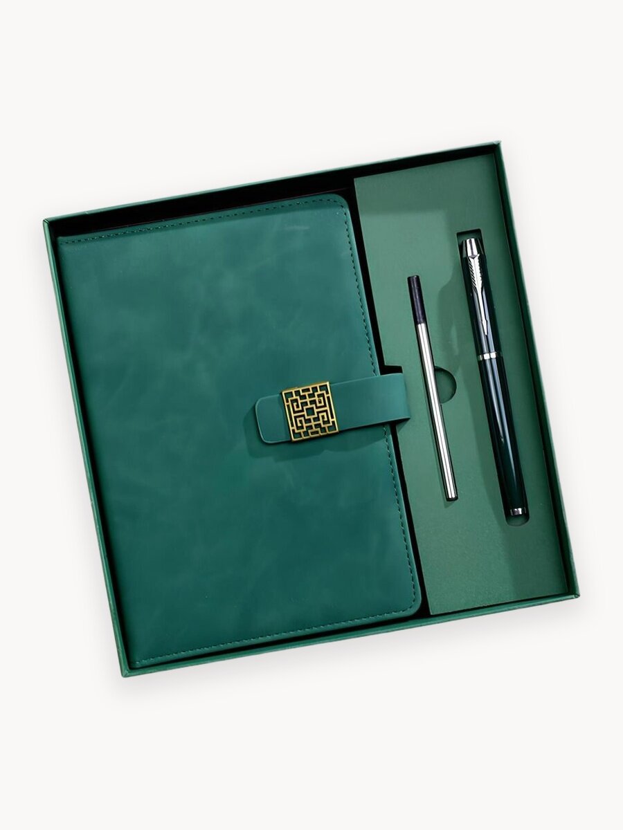 Ежедневник недатированный с ручкой, подарочный набор Parchment