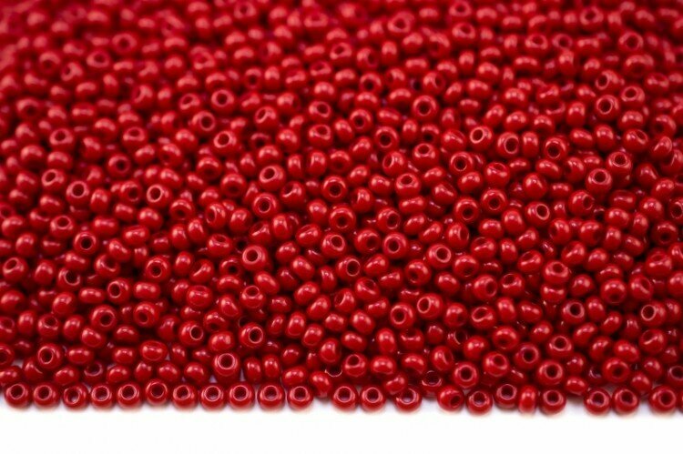 Бисер чешский PRECIOSA круглый 10/0 93210 бордовый непрозрачный, 1 сорт, 50г