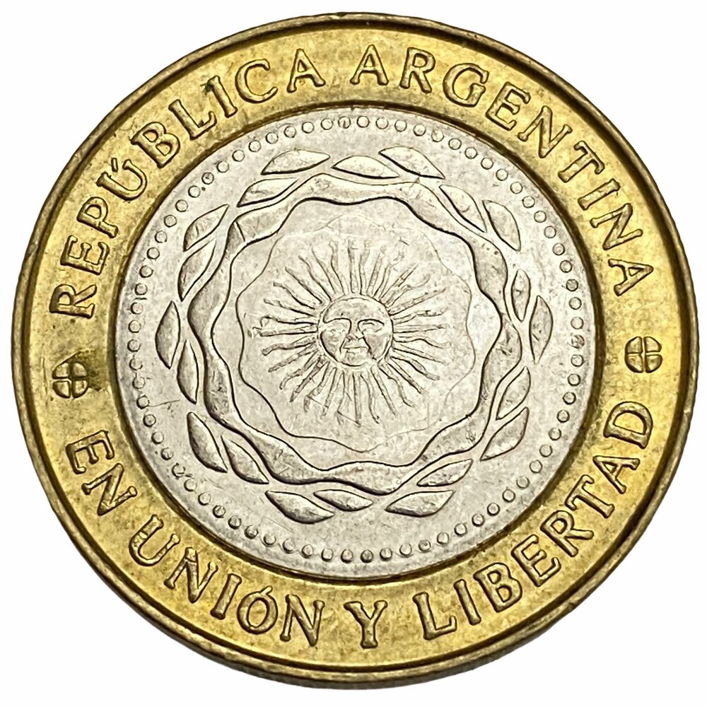 Аргентина 2 песо 2010 г.