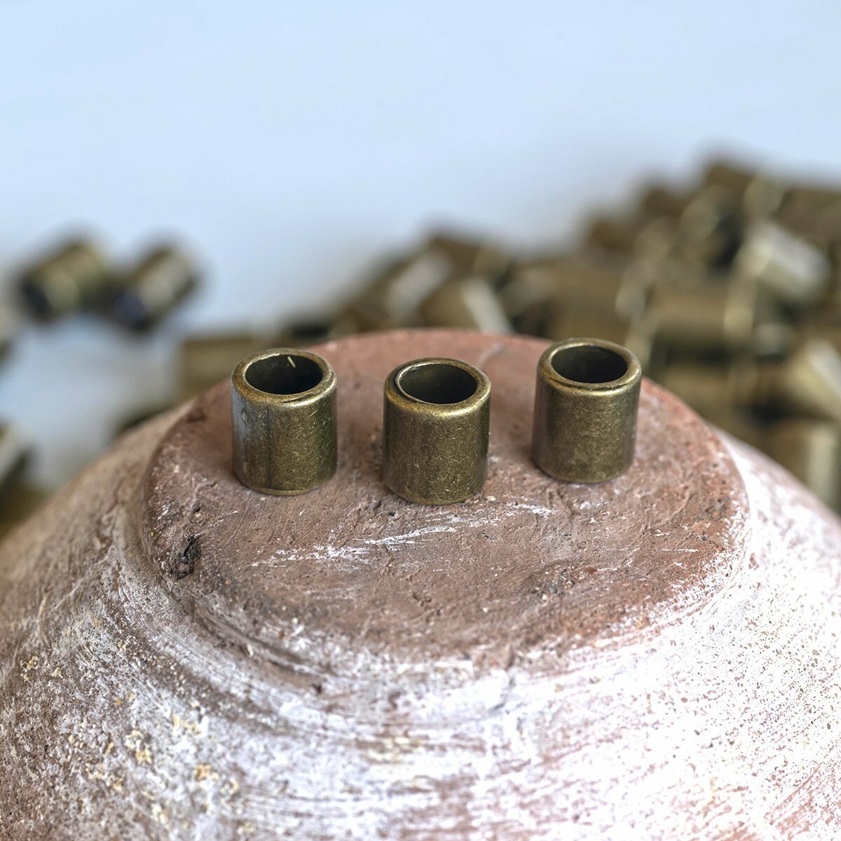 Разделитель для бусин 20 шт. / спейсер, цвет античная бронза, 9x8 мм