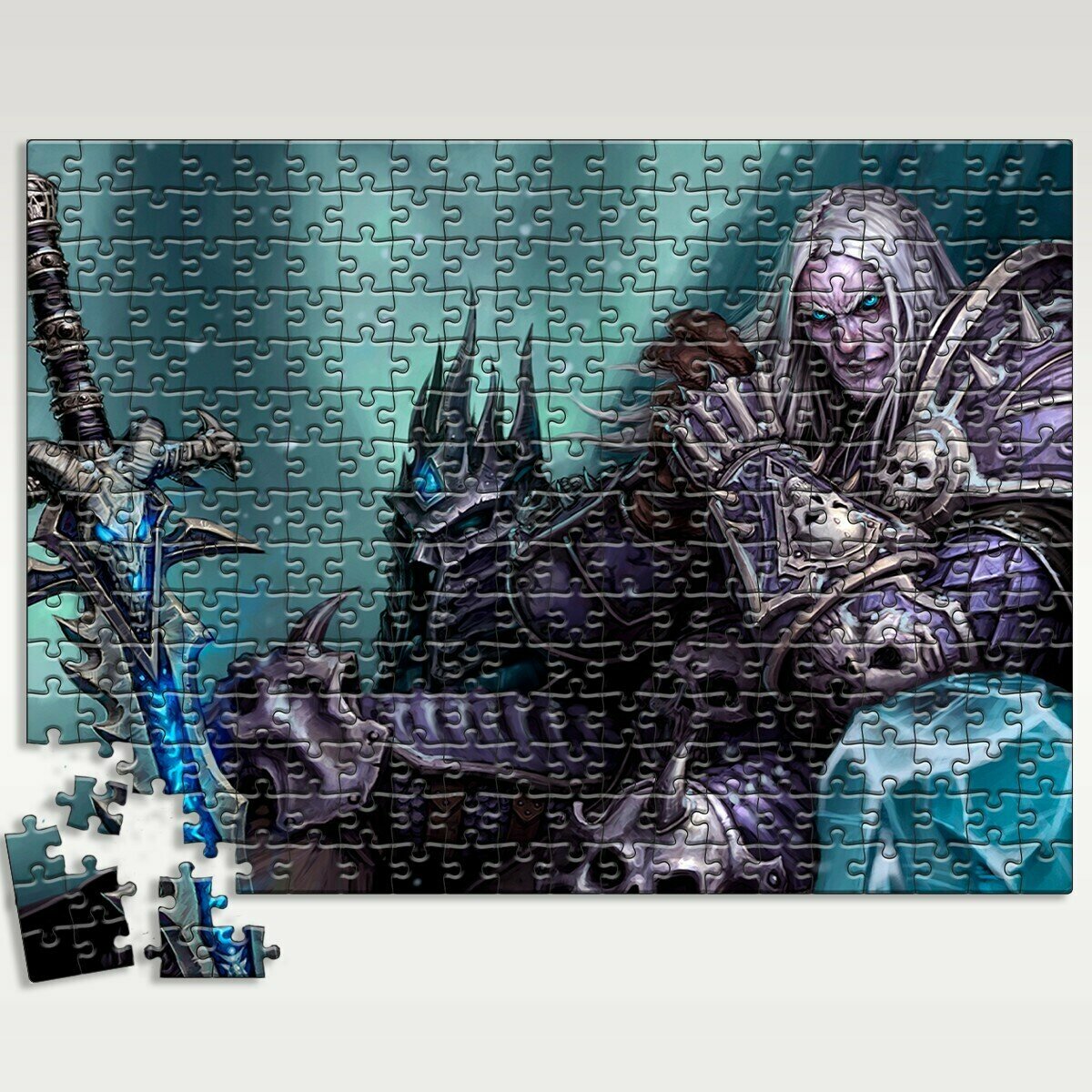 Пазл картонный А3: модель Игра WOW World of Warcraft Артас - 6019