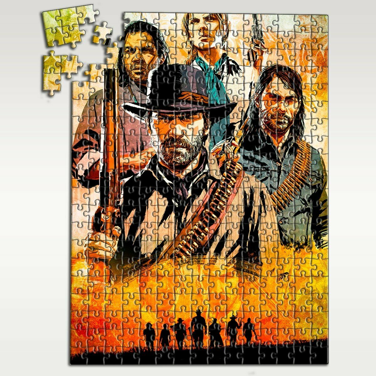 Пазл картонный А3: модель игра RDR Red Dead Redemption - 6571 П
