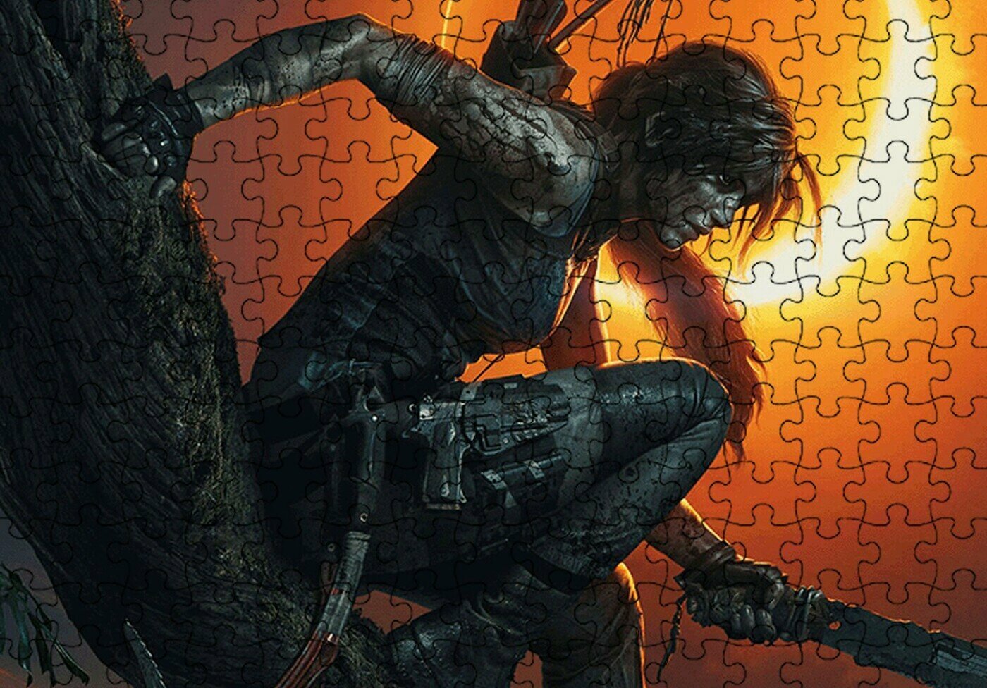 Пазл картонный А3: модель Tomb Raider лара крофт - 4