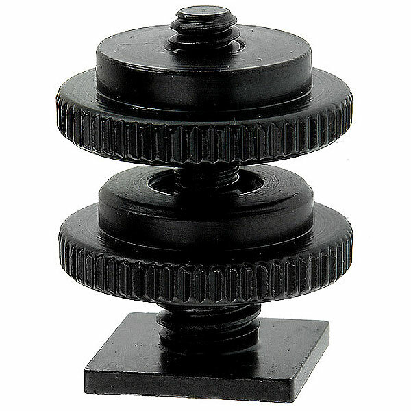 Переходник-адаптер на горячий башмак с винтом 1/4 и 3/8 дюйма