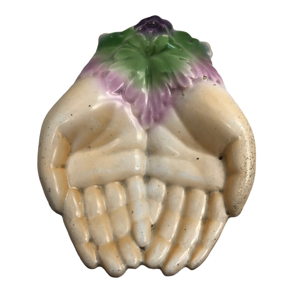 Фарфоровая визитница "Руки" 1889-1917 гг, Кузнецов, Российская Империя