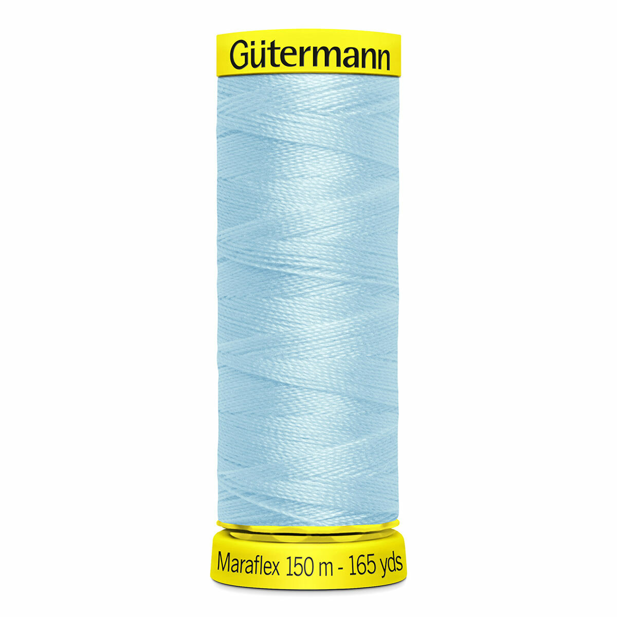 Нитки швейные Gutermann Maraflex 120 для эластичных, трикотажных материалов, 150 м, 100% ПБТ, 5 шт (195 голубой лед)