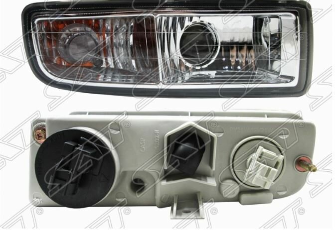 Фара противотуманная SAT ST3122004CR, для Lexus LX, галогеновая, передняя, чёрная