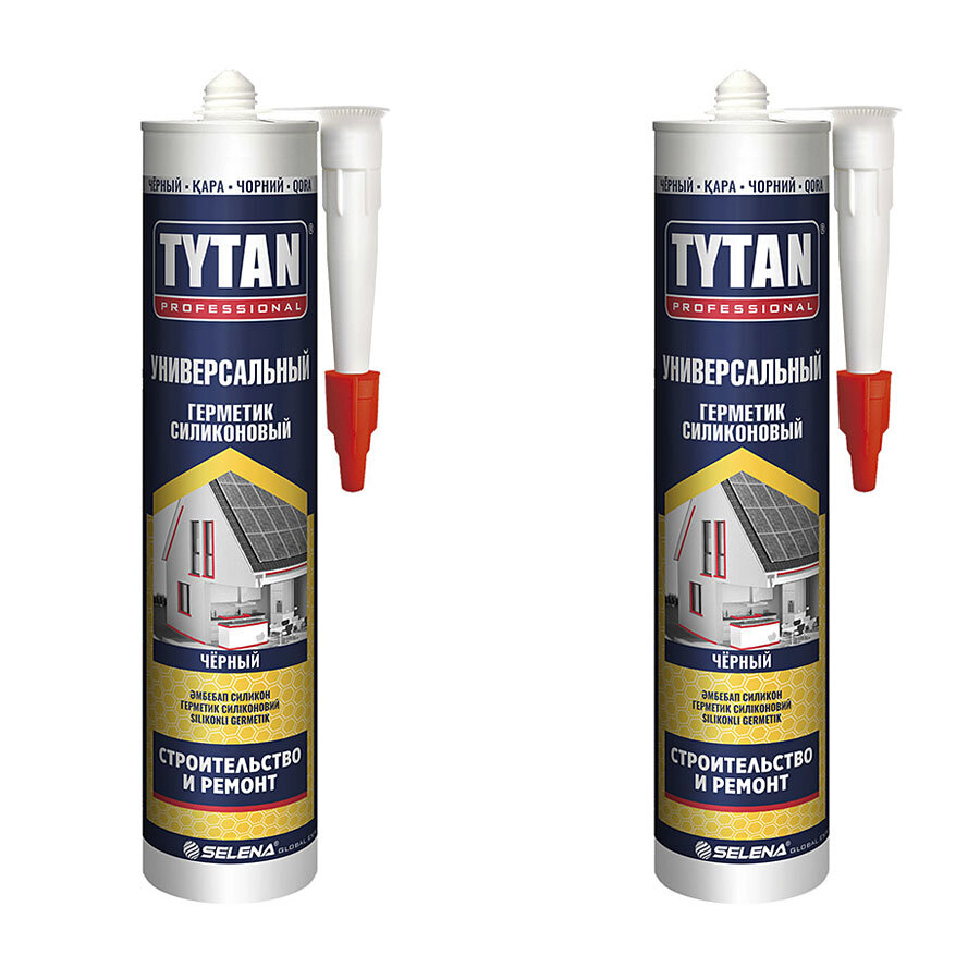 Герметик силиконовый универсальный Tytan Proffesional черный 280 мл (2шт.)
