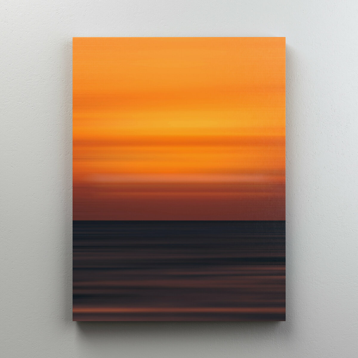 Интерьерная картина на холсте "Закат" пейзаж, размер 22x30 см