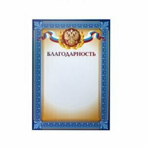 Благодарность А4 10 штук в упаковке, 741898