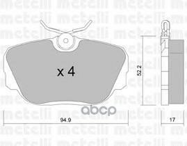 К-т дисков. тормоз. колодок BMW 3-й серии 85-91 П б/датч. Metelli арт. 2200420