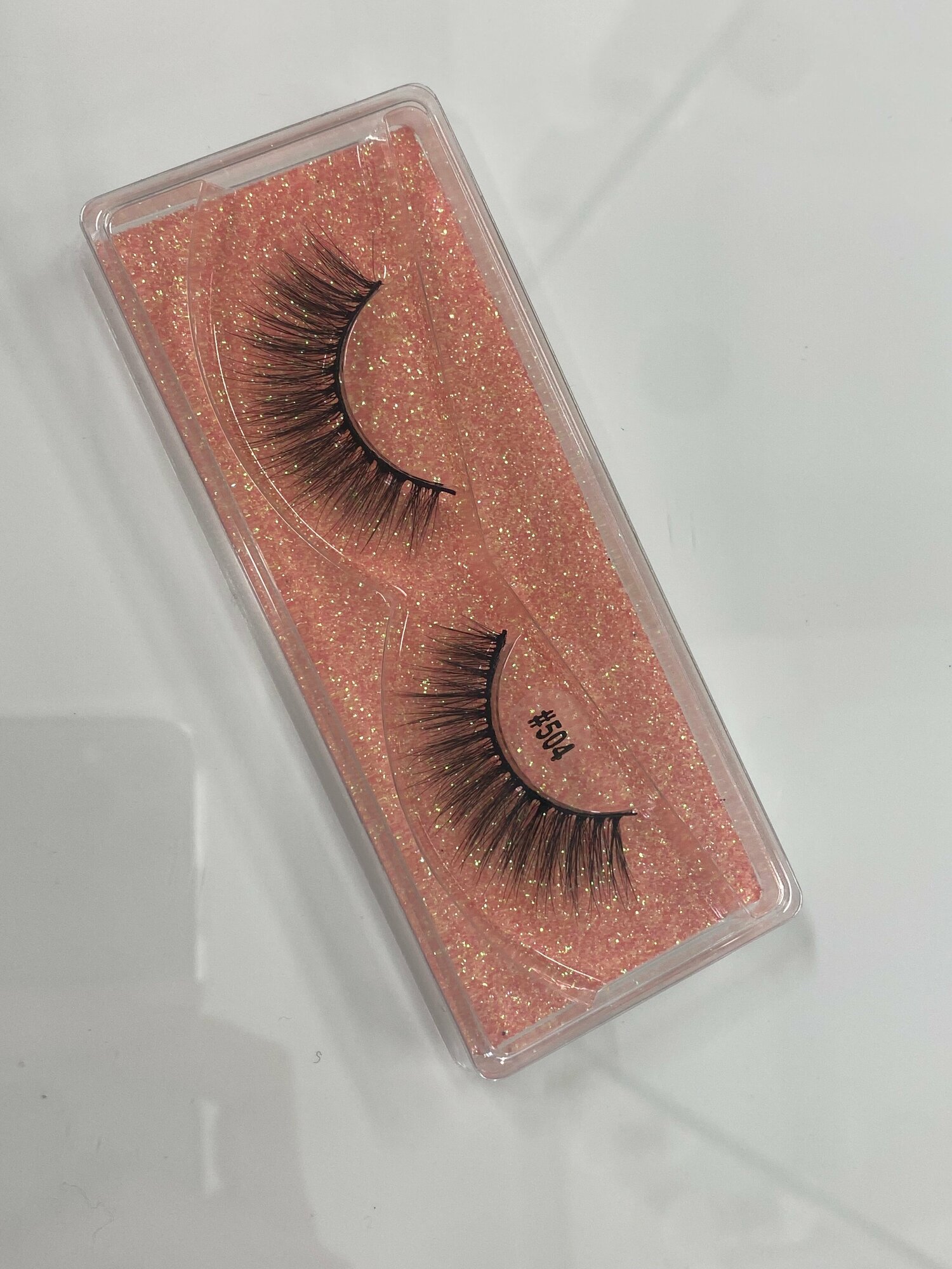 Ресницы накладные "Чёрные в розовой упаковке" 1 пара