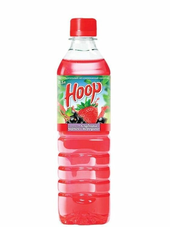 Напиток безалкогольный ароматизированный негазированный ноор со вкусом клубники и черной смородины 0,5 л х 12 штук