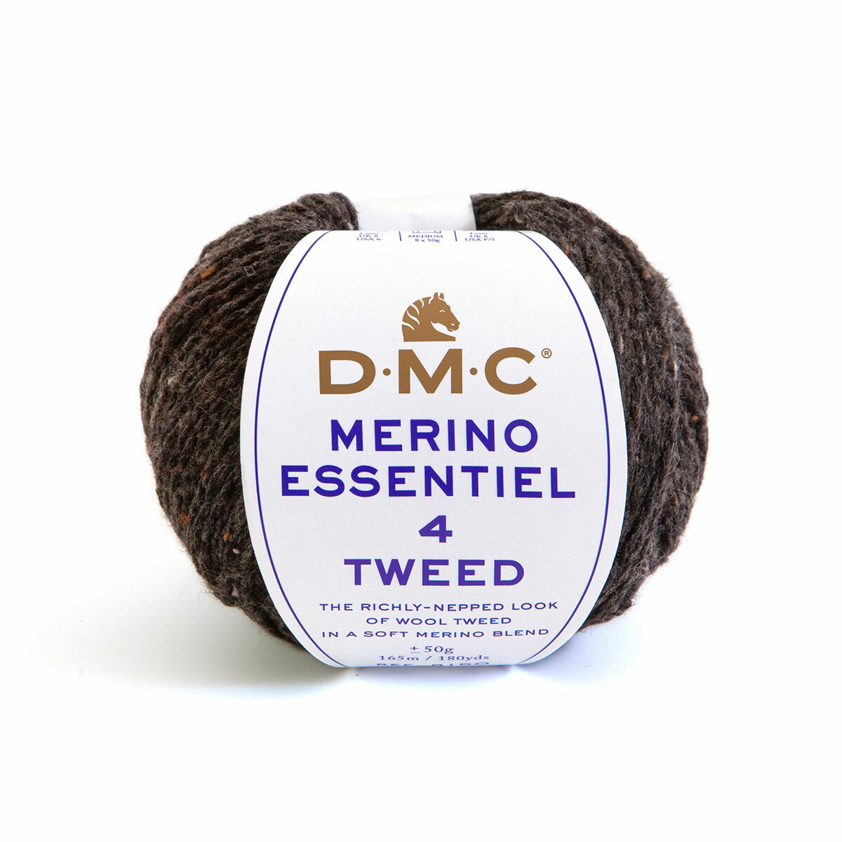 Пряжа "DMC" 8150 Merino Essentiel 4 Tweed 50% шерсть, 50% полиэстер 50 г 165 м 901 т. серый