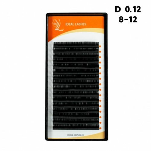 Ресницы "Ideal lashes" черные 16 линий микс D 0.12 8-12