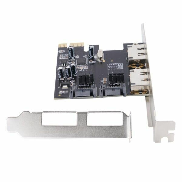 Плата расширения PCI-E на 2x SATA3.0, 2x eSATA, Orico PAS-2E2U, черный [ORICO-PAS-2E2U] — фото 1