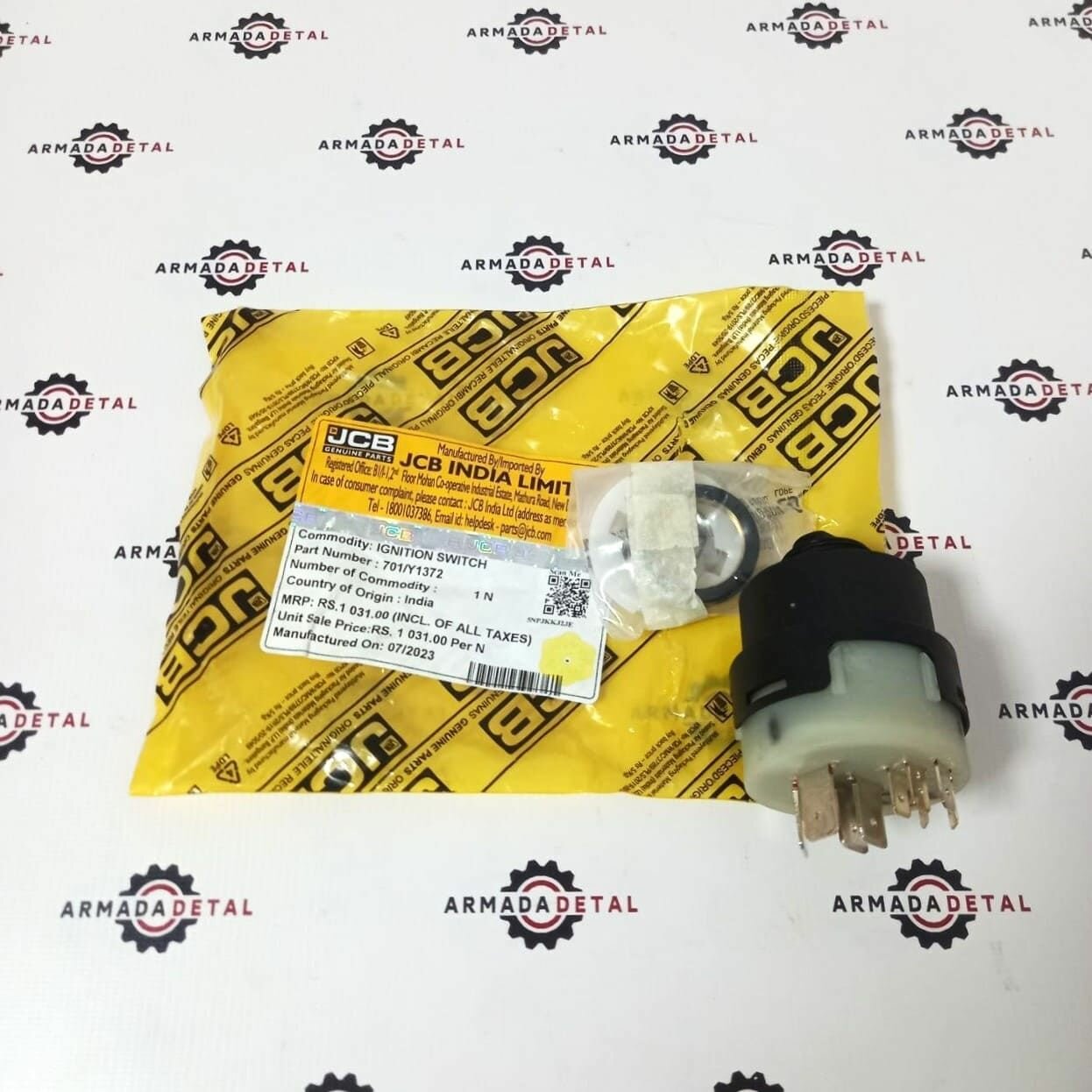 Замок зажигания оригинал JCB 3cx 4cx 701/80184, 701/Y1372 без ключа