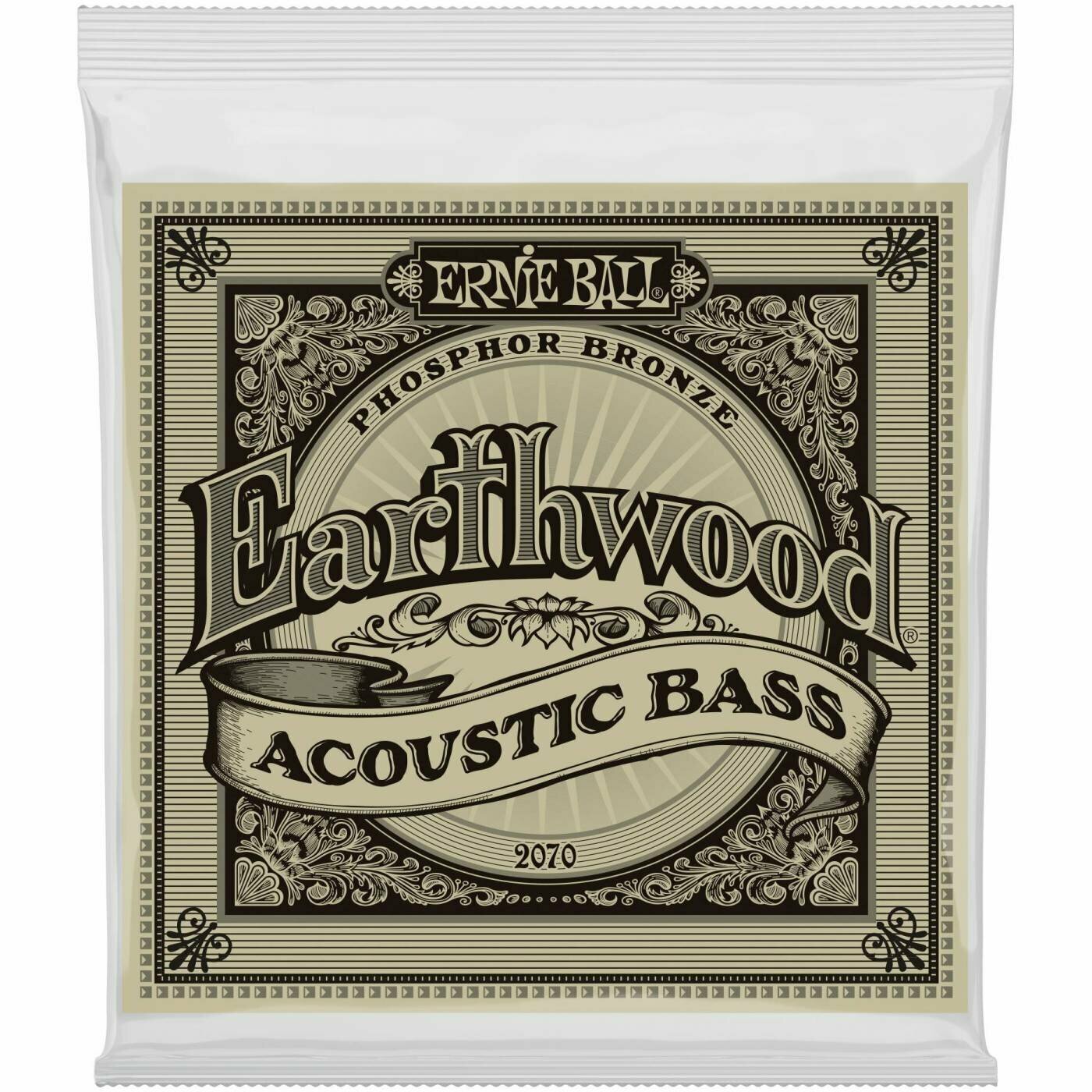 Струны для акустической бас-гитары Ernie Ball 2070 Earthwood Phosphor Bronze Acoustic Bass 45-95