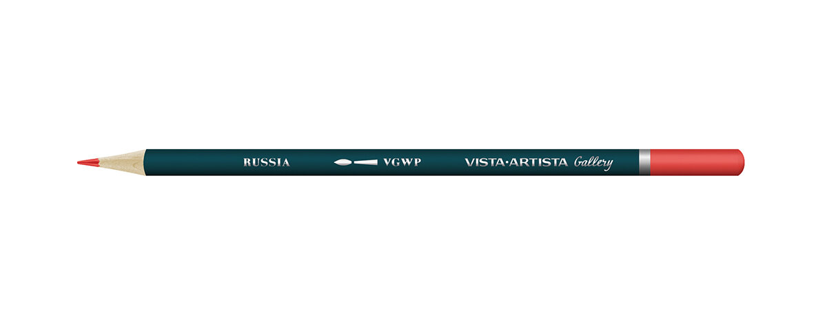 Карандаш акварельный "VISTA-ARTISTA" "Gallery" VGWP художественный заточенный 314 Кадмиевый красный средний (Cadmium red medium)