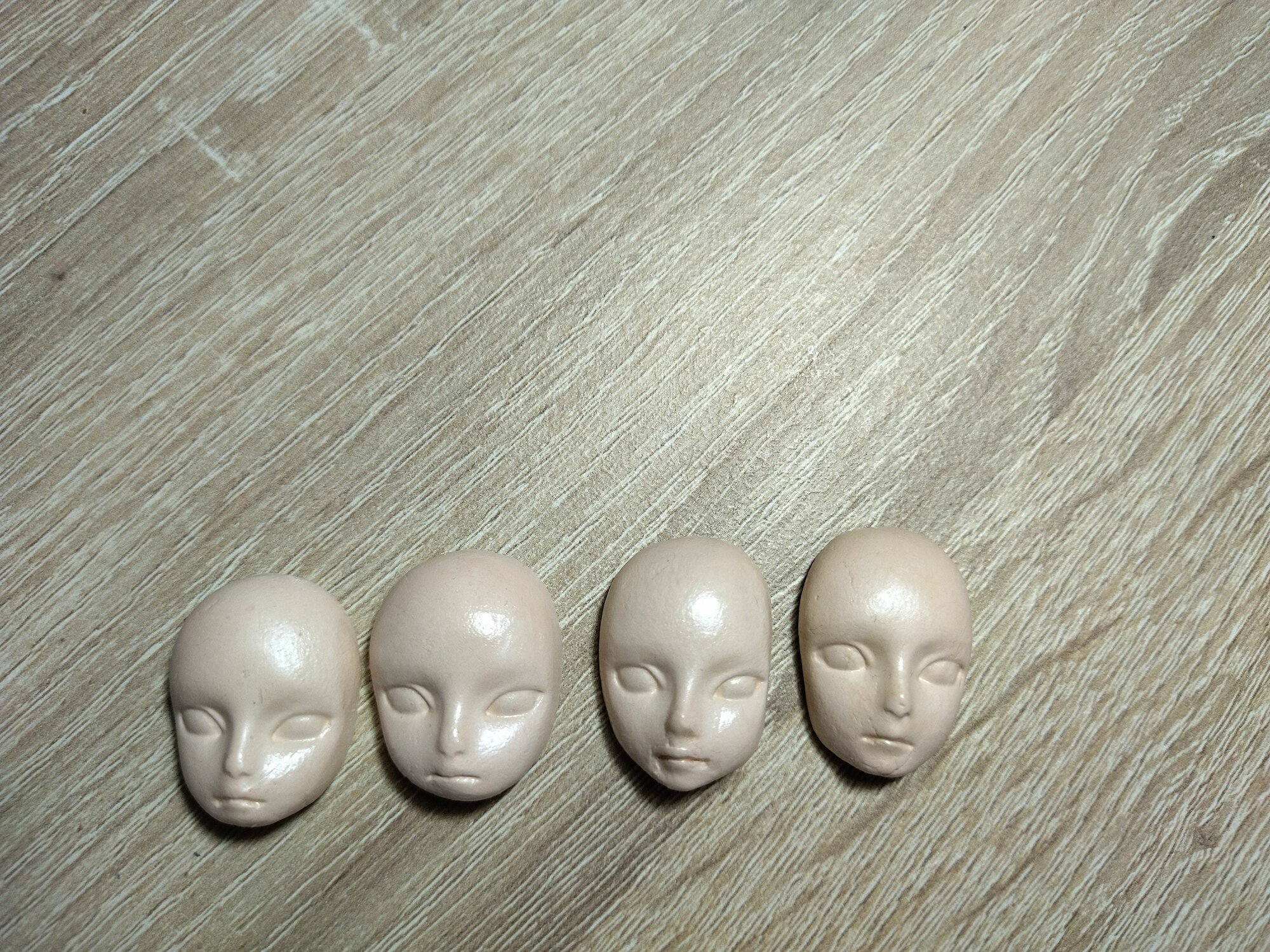 Набор лиц для ватной куклы. Личики для игрушек, 4 шт.