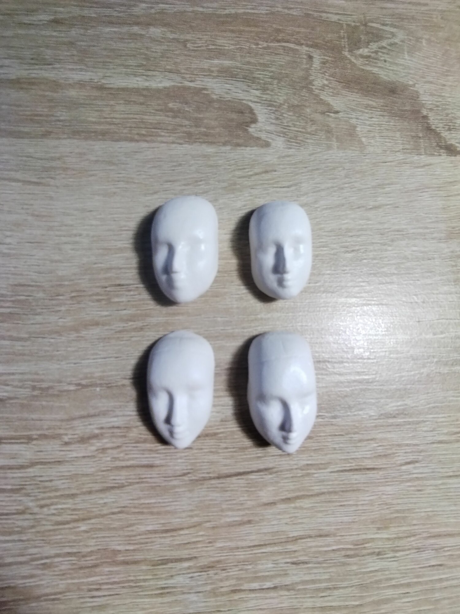 Набор лиц для ватной куклы. Личики для игрушек, 4 шт.