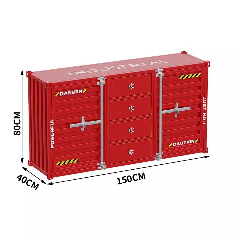 Комод серии Industrial Furniture (красный 150*40*80 см)