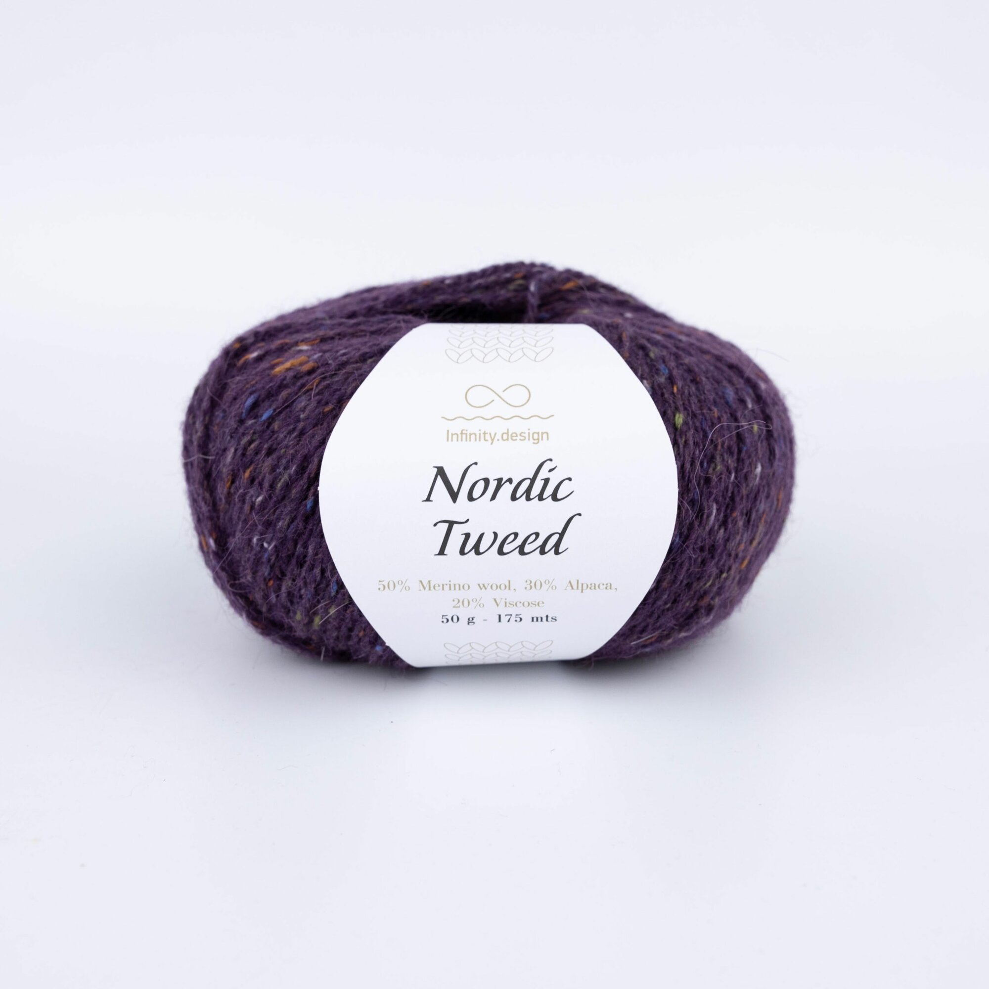 Пряжа INFINITY Nordic Tweed 5082 (2 мотка), 50% мериносовая шерсть, 30% альпака, 20% вискоза, 50г, 175м