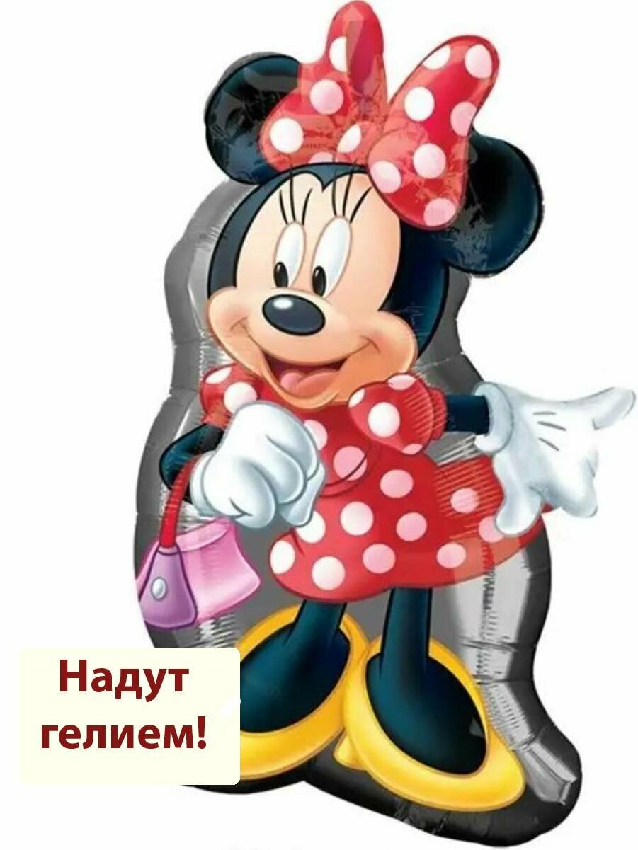 Воздушный шар с гелием фольгированная фигура Танцующая Минни Маус 1шт