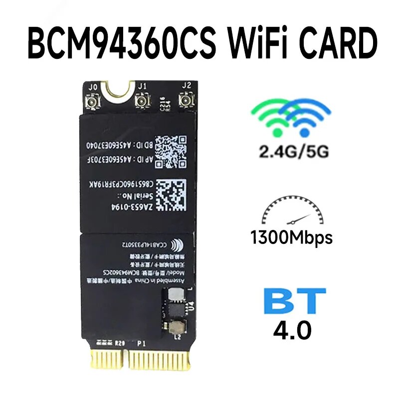 WDXUN для Broadcom BCM94360CS BCM94360CSAX Wi-Fi карта 802.11ac для A1425 A1502 A1398 Bluetooth 4,0 2,4G 5G