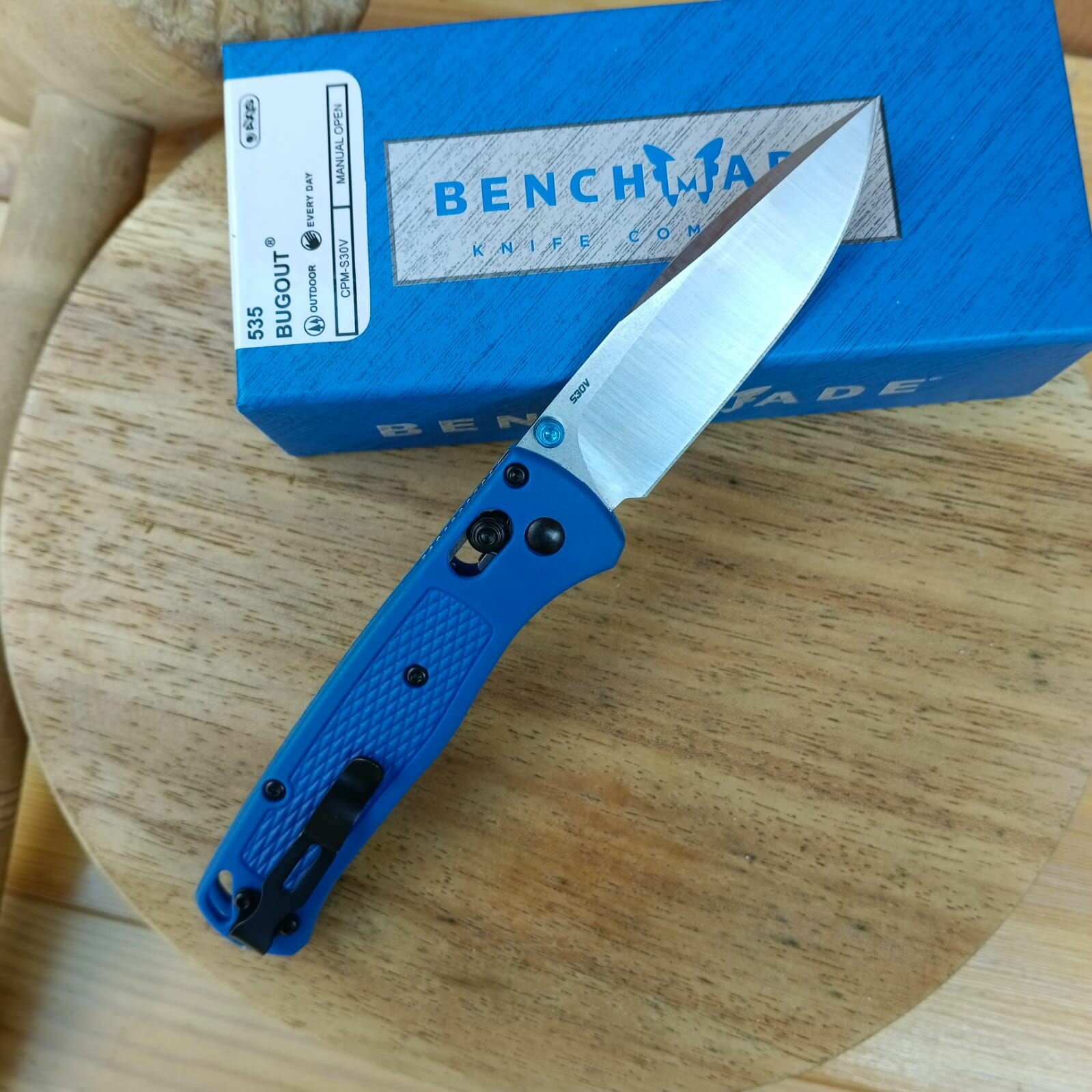 Нож складной, EDC, антикоррозийный, S30V, темно-синий