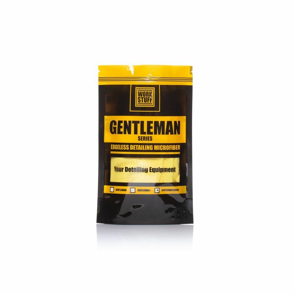 Микрофибра для автомобиля Work Stuff Gentleman Basic, цв. желтый/Размер: 40 × 40 см. Плотность: 350 GSM. — фото 1