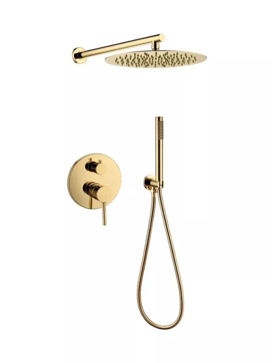Душевая система с тропическим душем без излива Grocenberg GB5099, латунь, скрытого монтажа