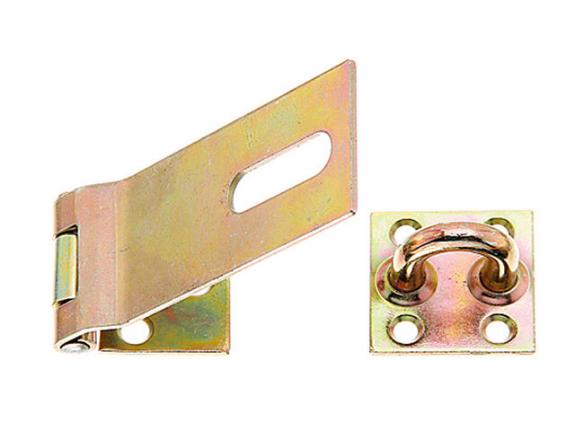 Проушина для навесного замка 37х90мм цинковая, металлическая крепежная деталь