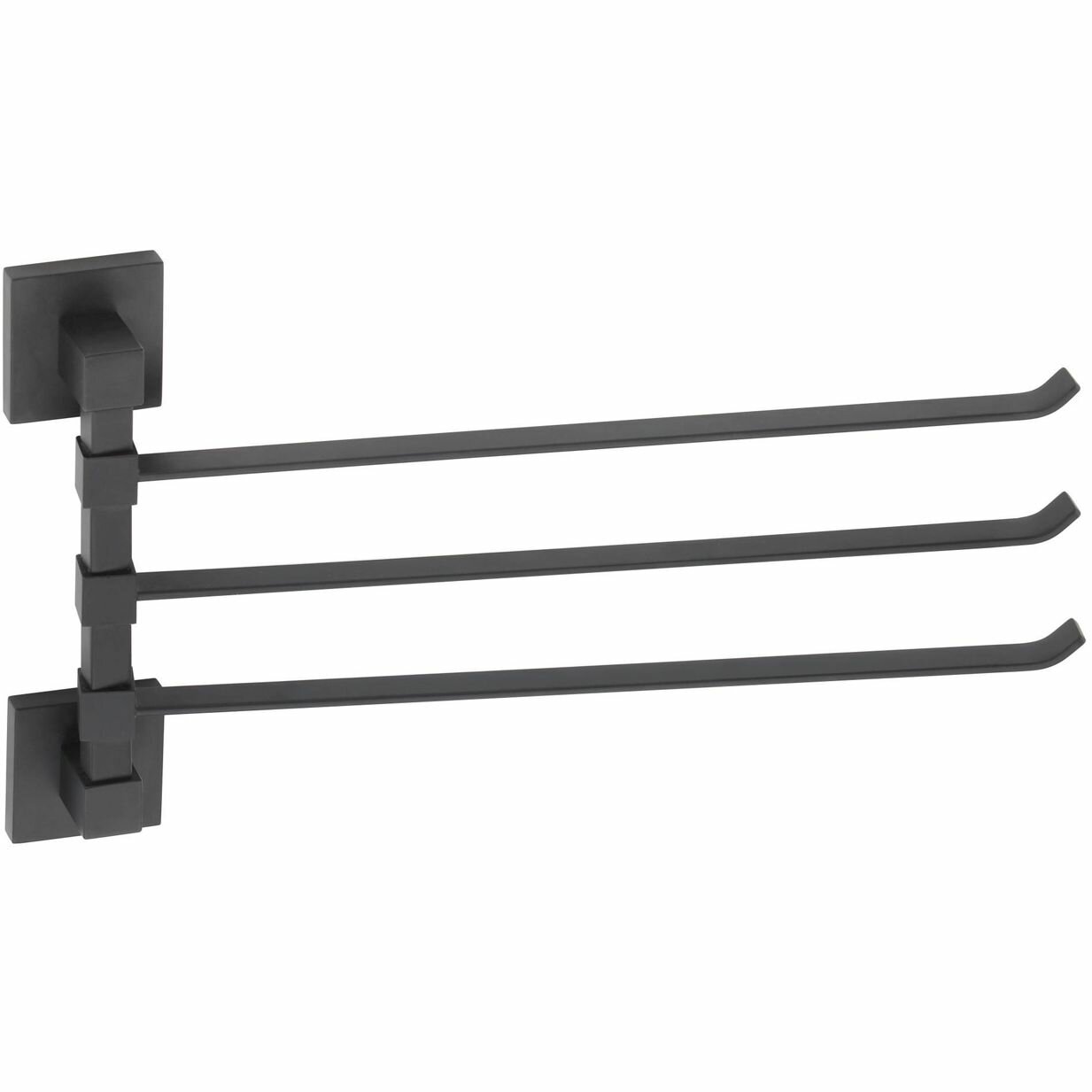 Держатель для полотенец Savol поворотный, тройной черный S-06503H